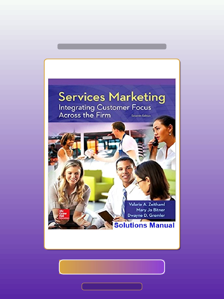 Services Marketing 7th Edition Zeithaml Ebook and TestBank Bundle ...