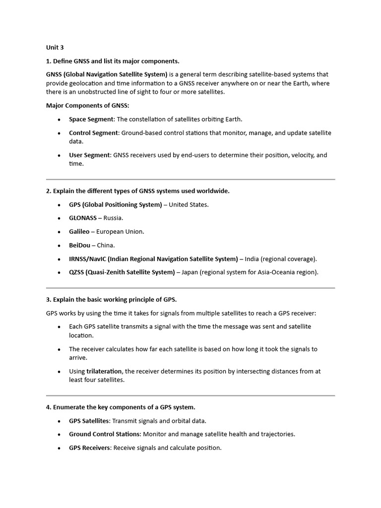 Unit 3 of Gis | PDF | Global Positioning System | Geographic ...