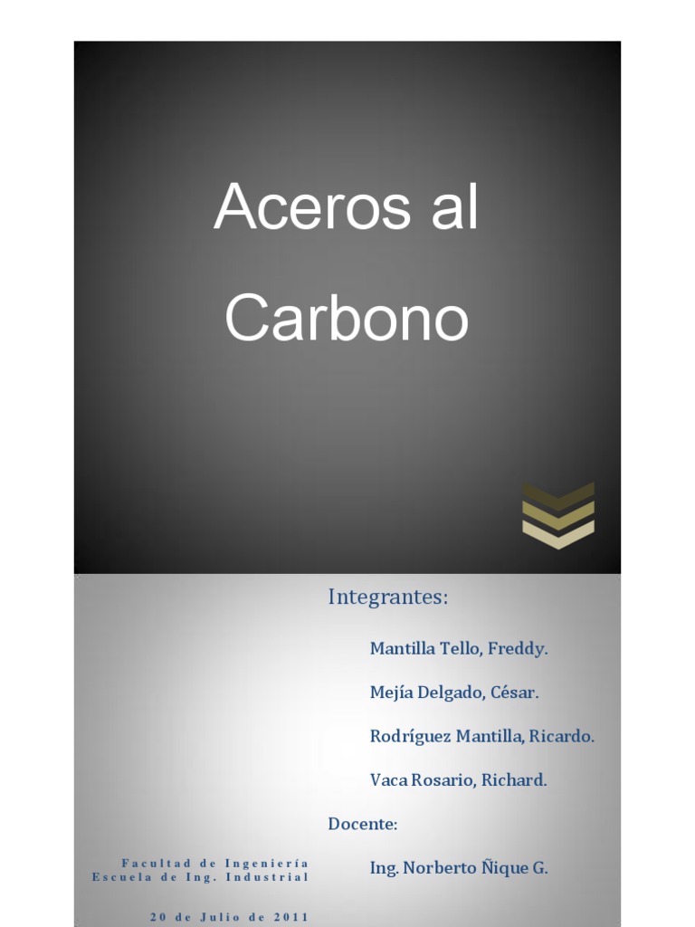 Informe - Final Aceros Al Carbono | PDF | Extrusión | Acero