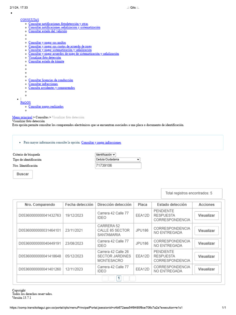 Consultas y Pagos en QITS Itagüí | PDF
