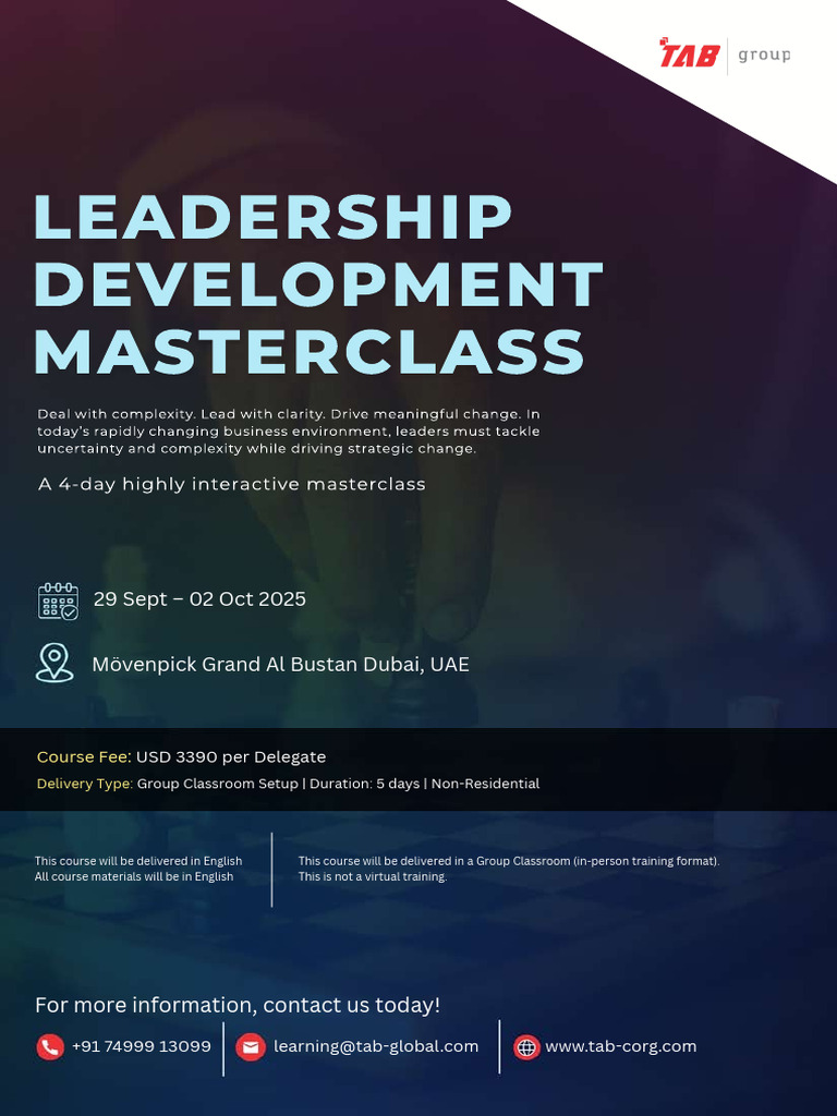 VUCA Leadership Masterclass in Dubai | PDF | Leadership | Change Management