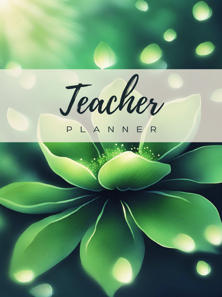 A5 Teacher - S Planner - Green Sakura | PDF