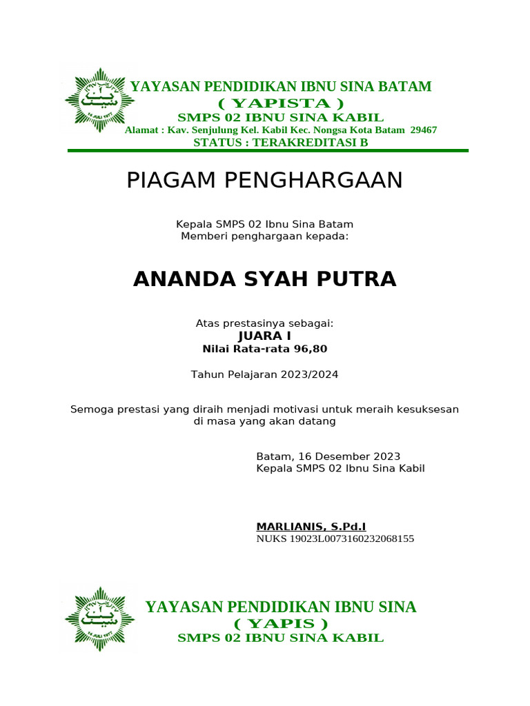 Piagam | PDF