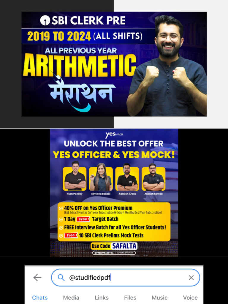 Sbi Clerk Last 5 Years Arithmetic Questions PDF by Aashish Arora | PDF