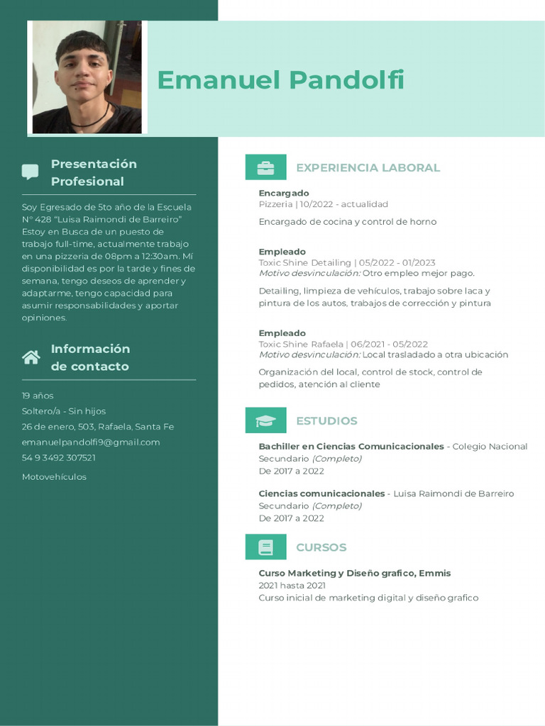 CV Pandolfi Emanuel | PDF