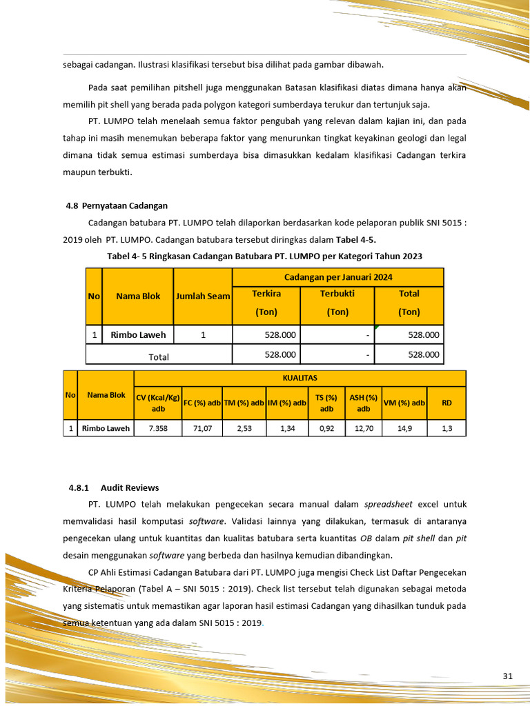 Spek PT Lumpo - 2024 | PDF