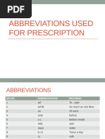 Pharmacy Abbreviations and Symbols Guide | PDF