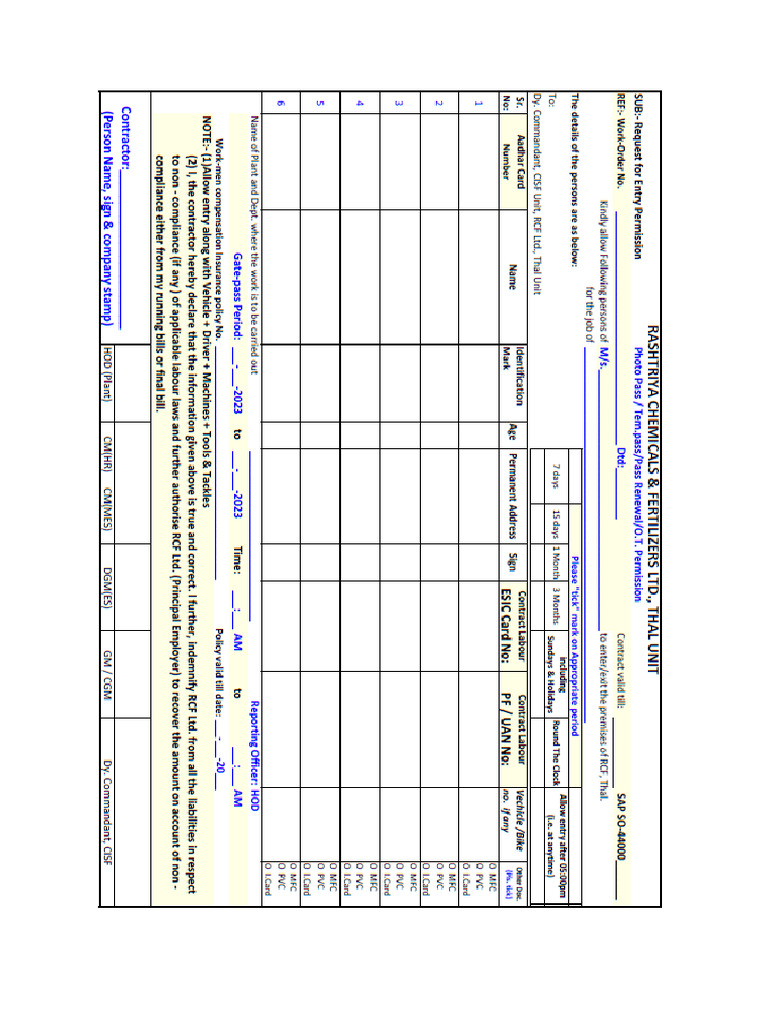 Gatepass New Format | PDF