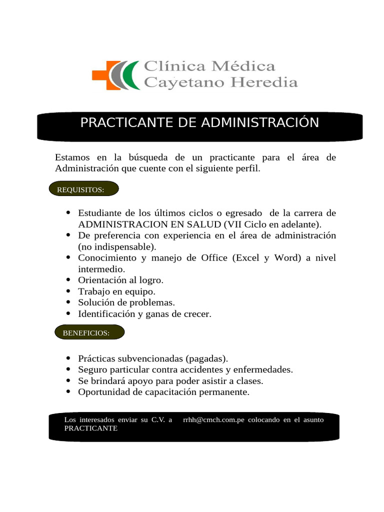 Anuncio Practicante | PDF