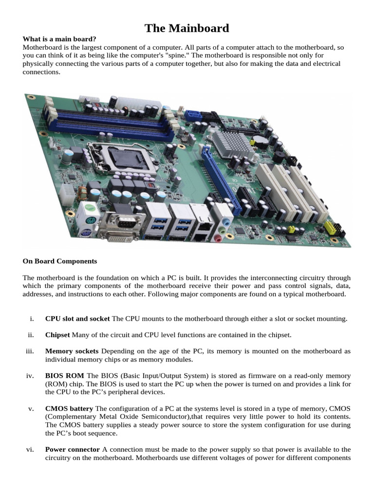 2 - 3. Main Board - Chipset + Computer Buses | PDF | Bios | Input/Output