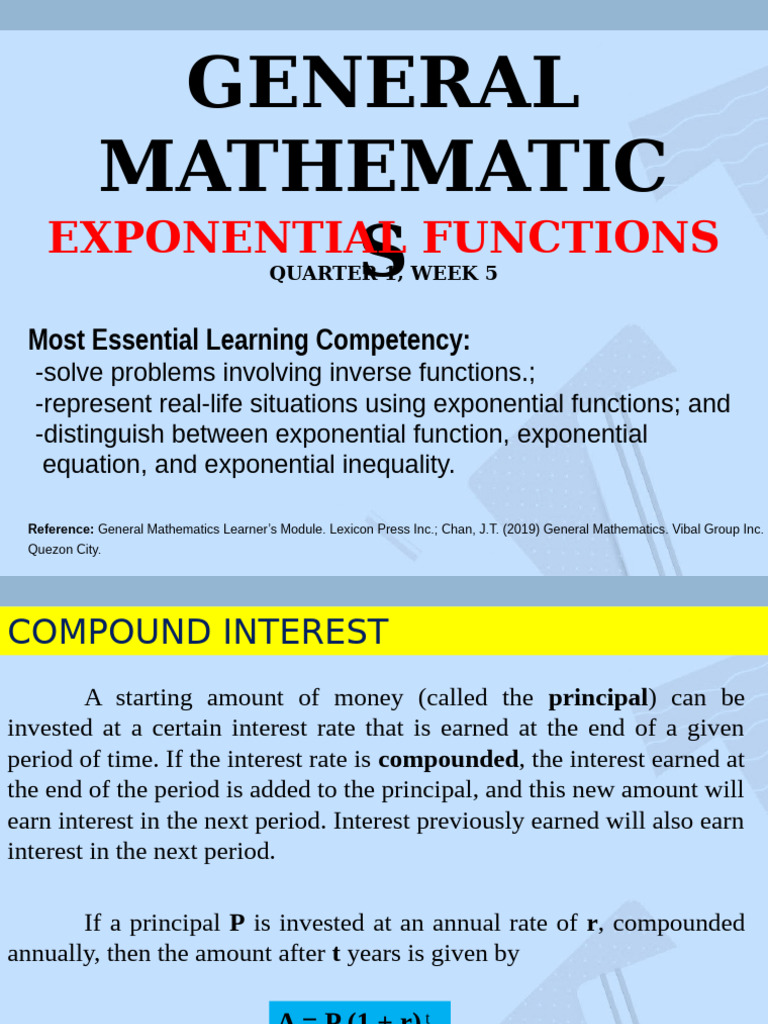 q1 w5 General Mathematics Part 2 | PDF | Exponential Function | Function (Mathematics)