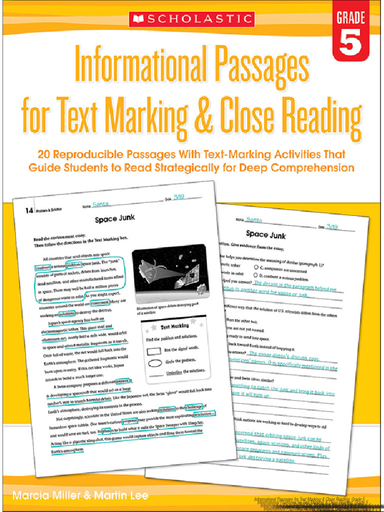 Informational Passages Grade 5 | PDF | Reading Comprehension | Learning
