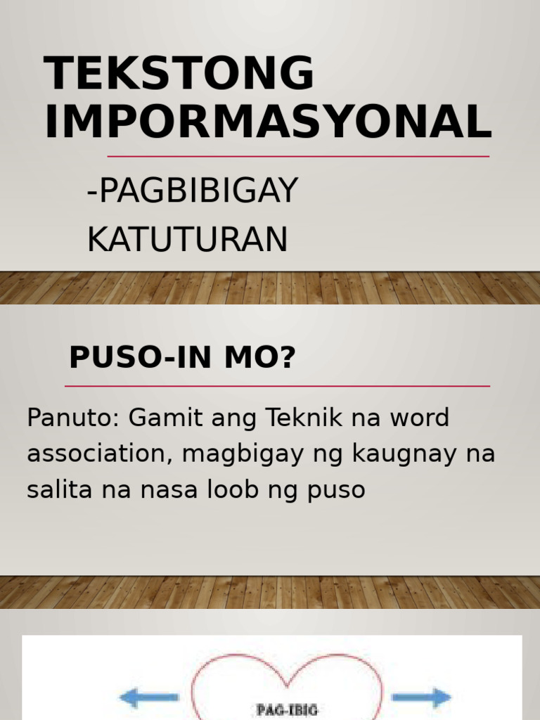 Tekstong Impormasyonal | PDF