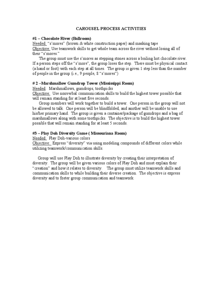 Group Process Activities 20001 | PDF