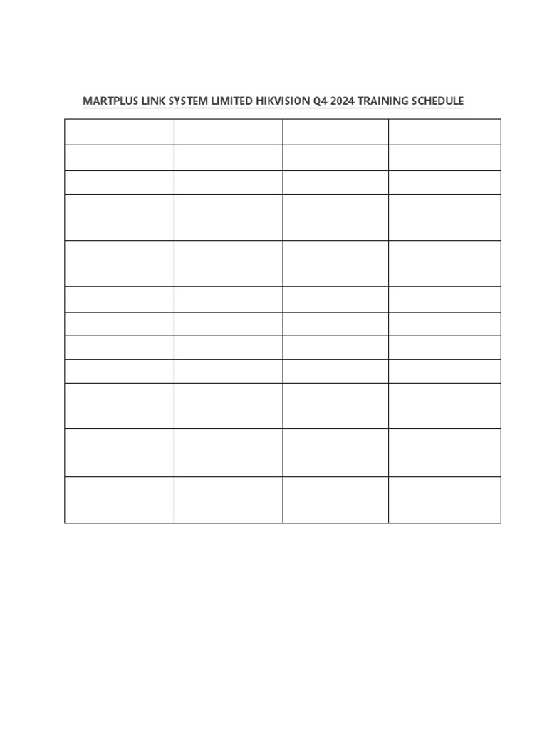 Hikvision Martplus Q4 2024 Training | PDF