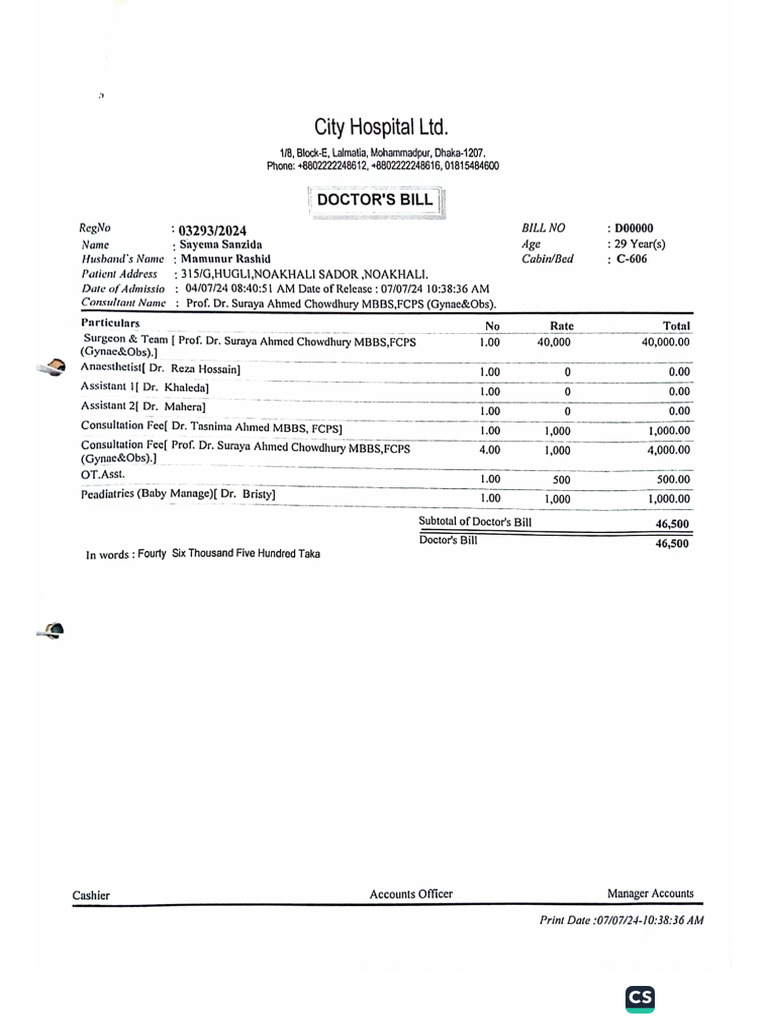 item bill | PDF