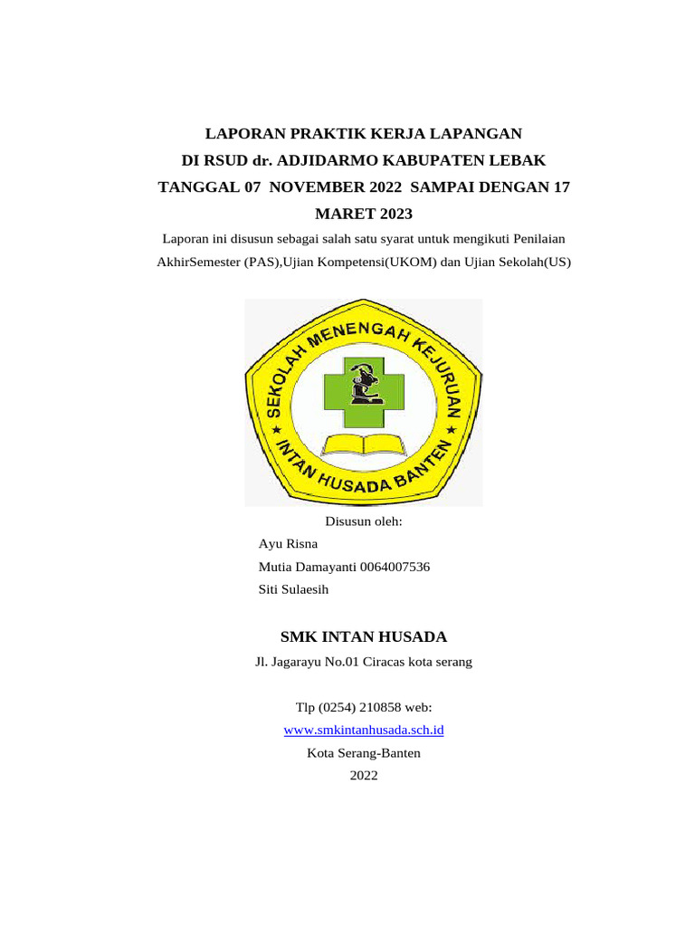 Laporan PKL Rs Adjidarmo | PDF