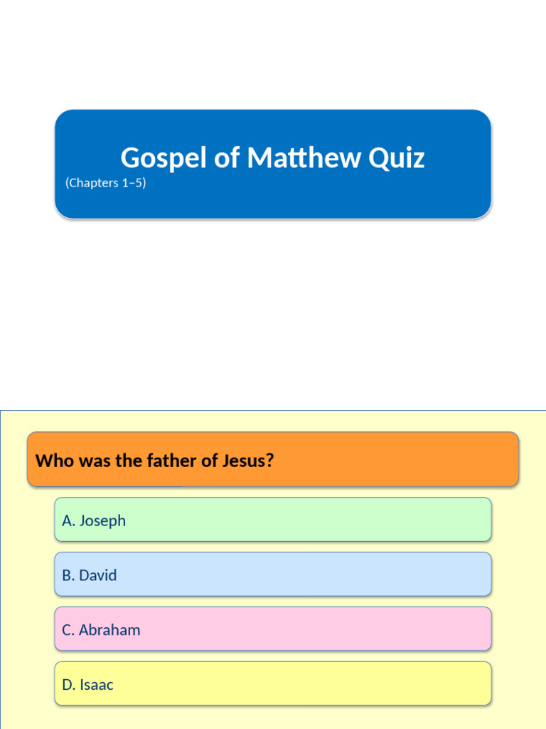 Matthew Quiz Kids Colorful (1) | PDF