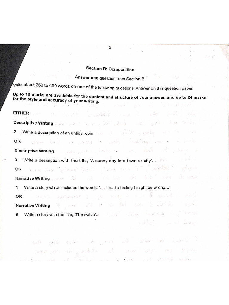 Descriptive Writing Untidy Room | PDF