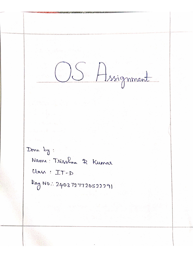 Os Assignment | PDF