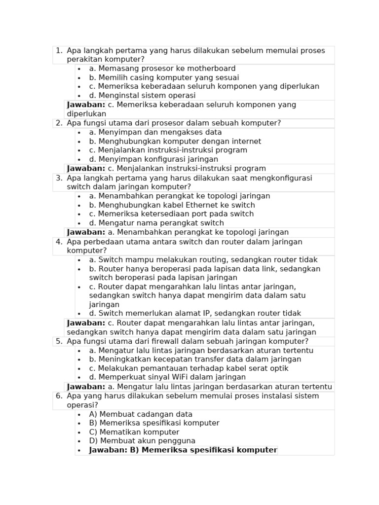 Panduan Dasar Perakitan dan Jaringan Komputer | PDF