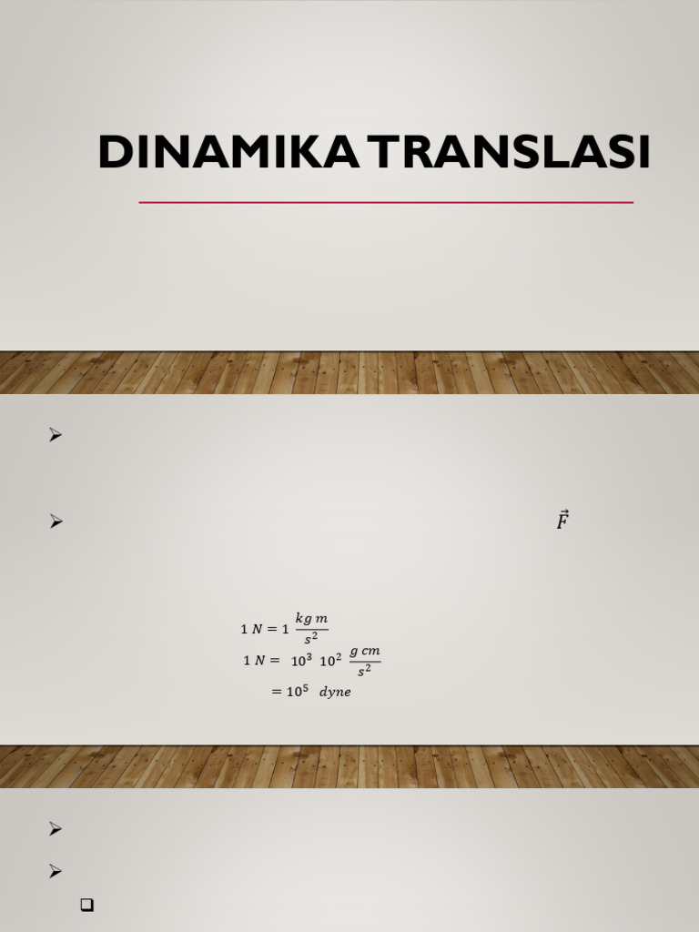 Dinamika Translasi | PDF