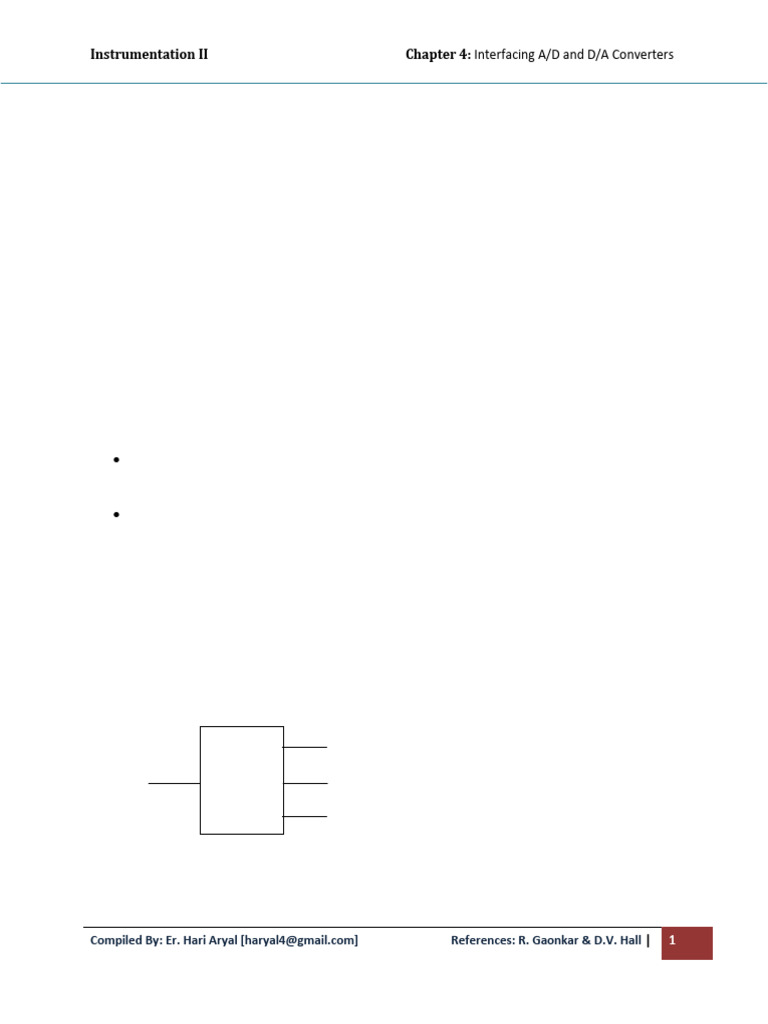 Chapter 4 - Interfacing AD and DA Converters | PDF | Analog To Digital Converter | Sampling ...