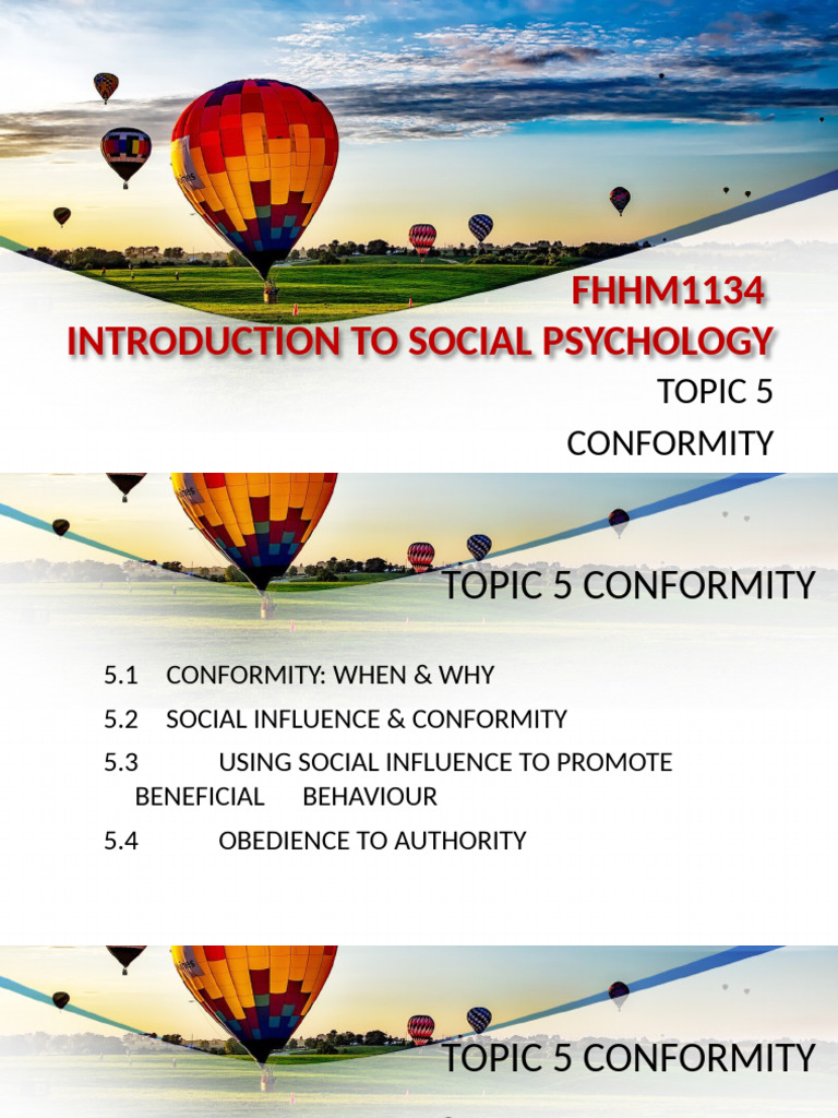 FHHM1134 CHP 5 Conformity | PDF | Conformity | Social Psychology
