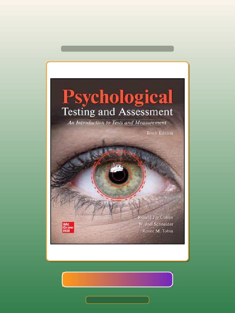 Psychological Testing and Assessment 10E Cohen Ebook and TestBank ...