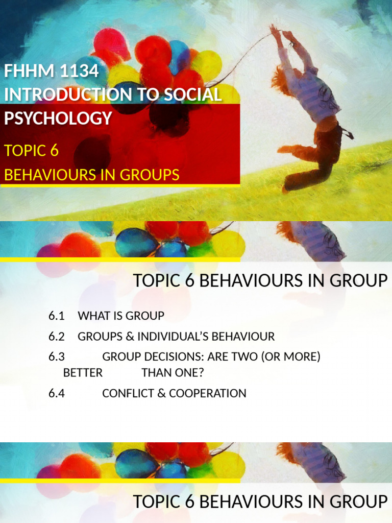 Group Behavior in Social Psychology | PDF | Leadership | Negotiation