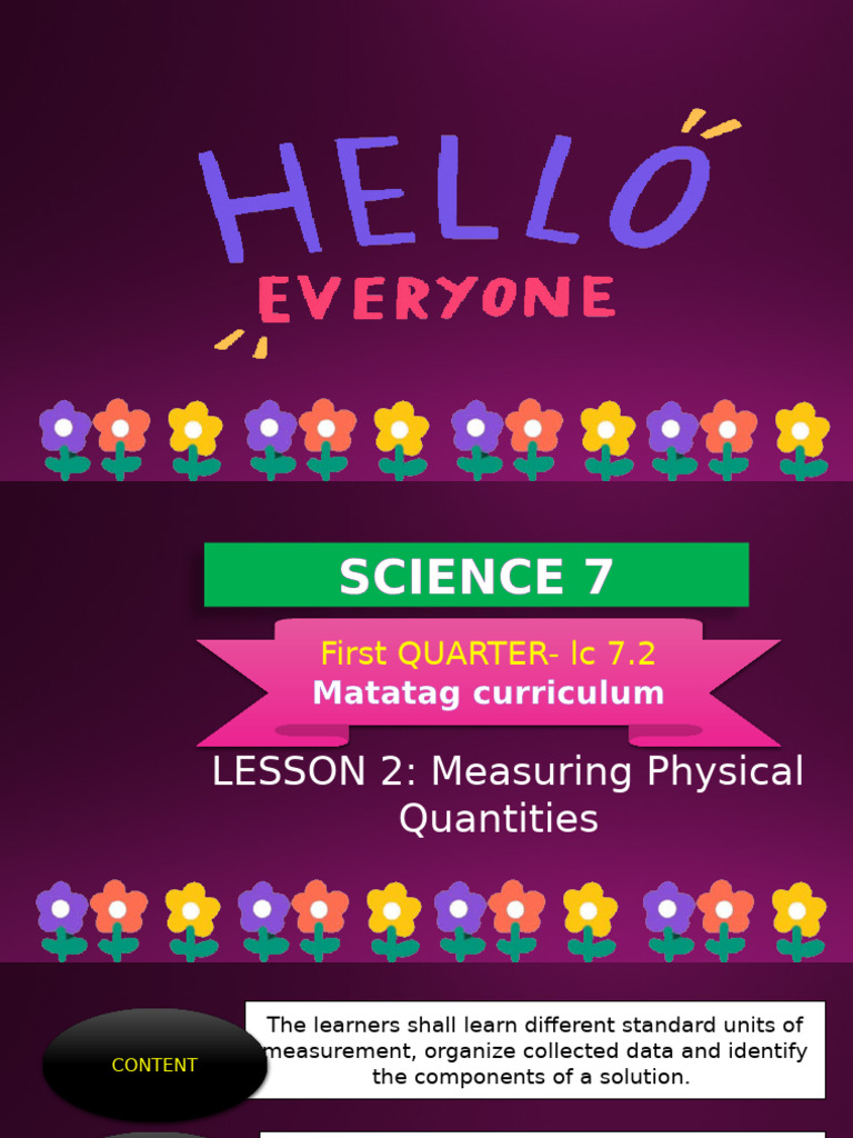 Q1_LC7.2-Measuring Physical Quantities | PDF | Fahrenheit | Litre