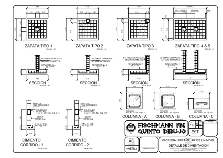010 - DETALLE DE REFUERZOS VERTICALES Y HORIZONTALES-Fischmann A3 | PDF | Ingeniería estructural