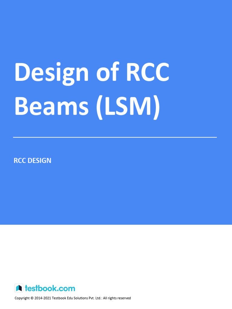 RCC Beam Design: LSM Overview | PDF | Bending | Beam (Structure)