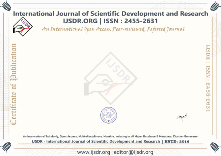 IJSDR 211322 - Certificate | PDF