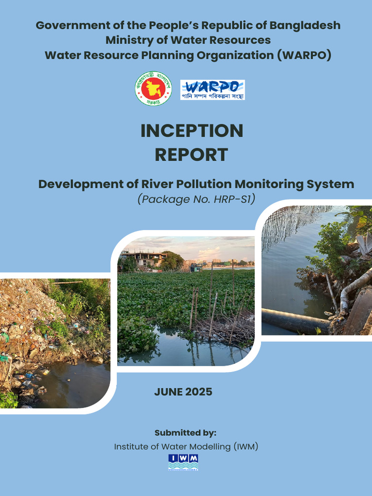 Inception Report RPMS WARPO | PDF | Water Pollution | Water Quality