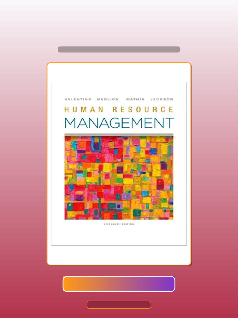 Human Resource Management 16th by Valentine Ebook and TestBank Bundle ...