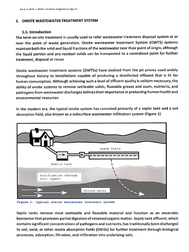 Onsite Wastewater Treatment System | PDF