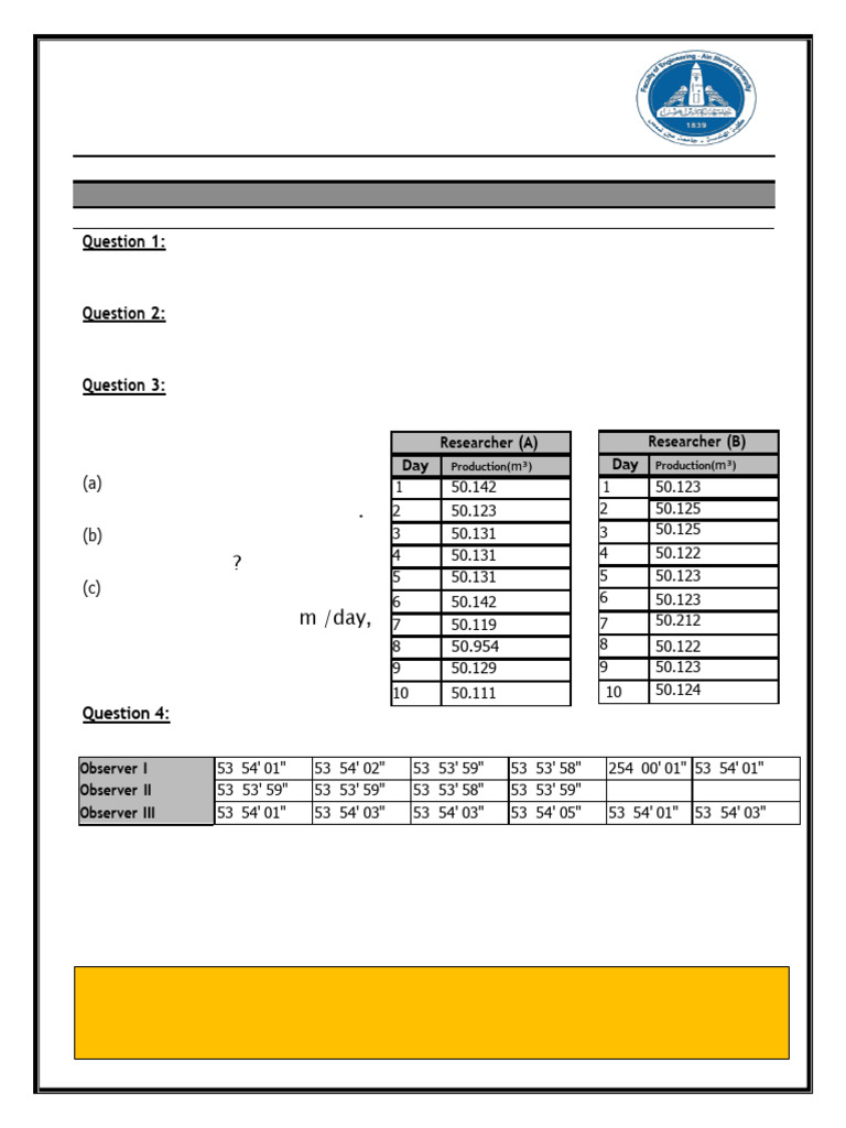 Spring 2025 Engineering Assignment 3 | PDF | Standard Deviation | Weight