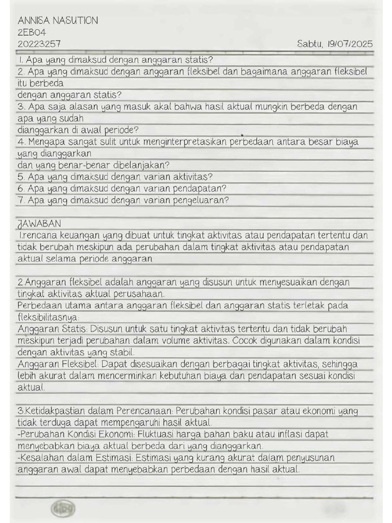 Annisa Nasution 20223257 Akmen | PDF