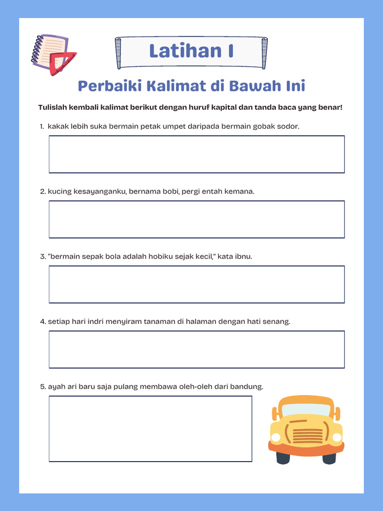 LKPD Kelas 3 2526 B. IND Huruf Kaital Dan Tanda Baca | PDF