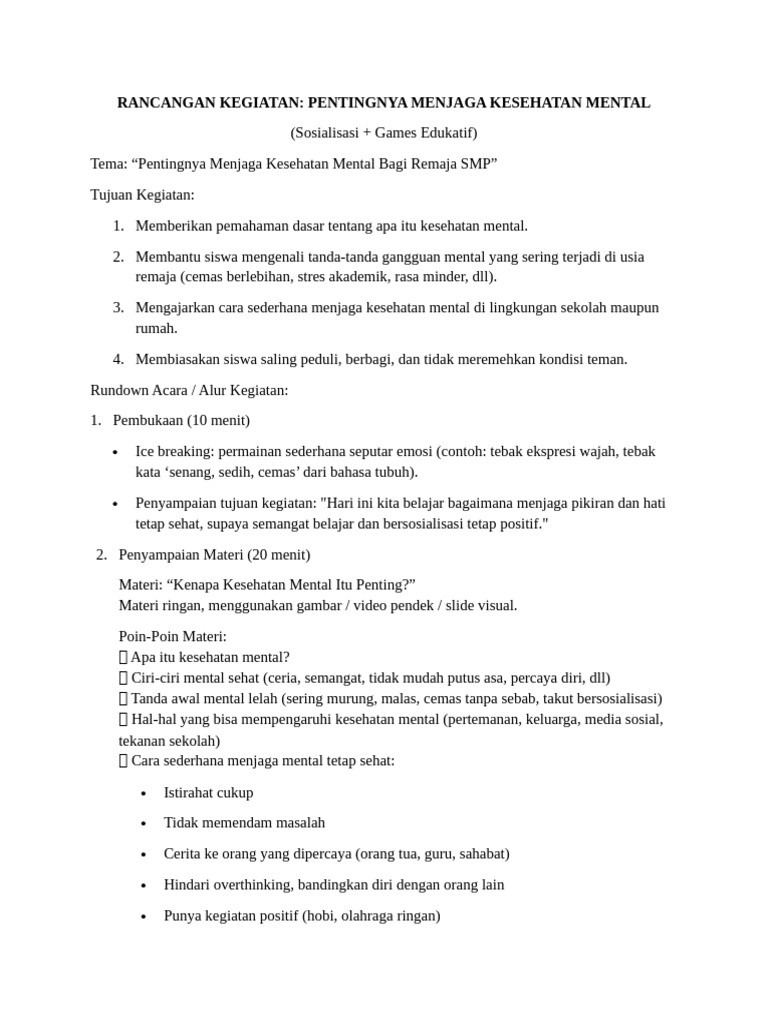 Kesehatan Mental | PDF