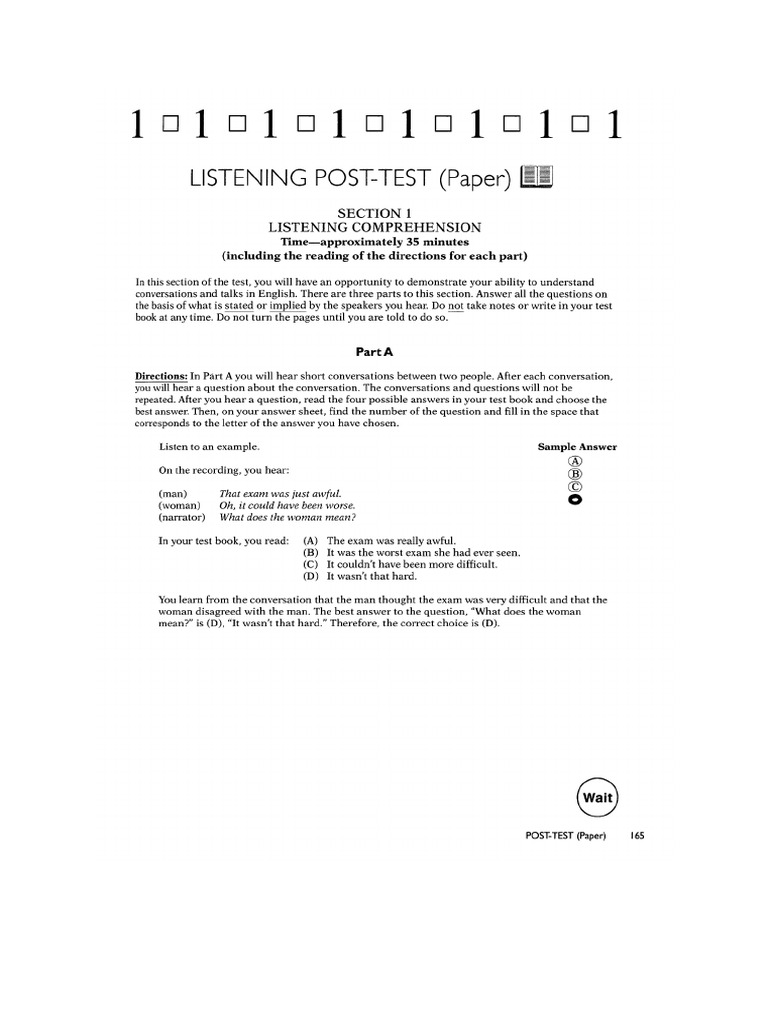 Listening Comprehension | PDF