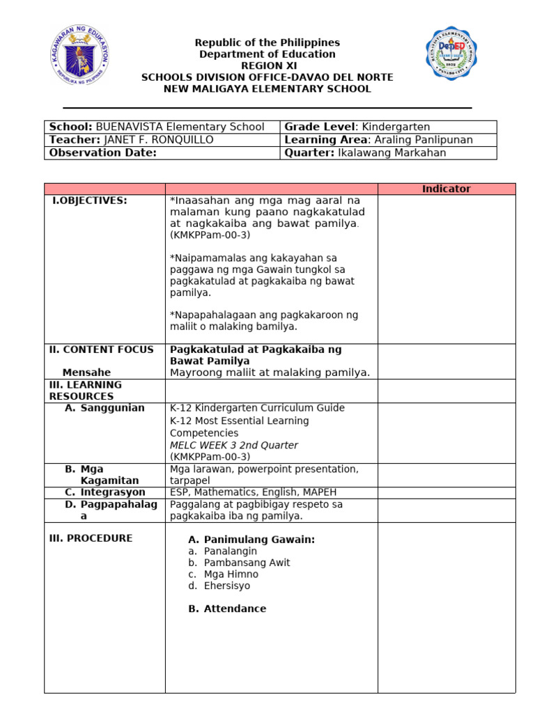 Co2 Week 3 Lesson Plan | PDF