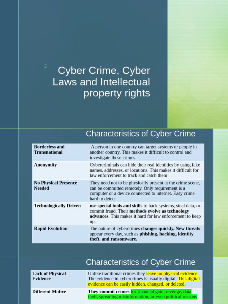 Characteristics and Impact of Cyber Crime | PDF | Cybercrime | Security