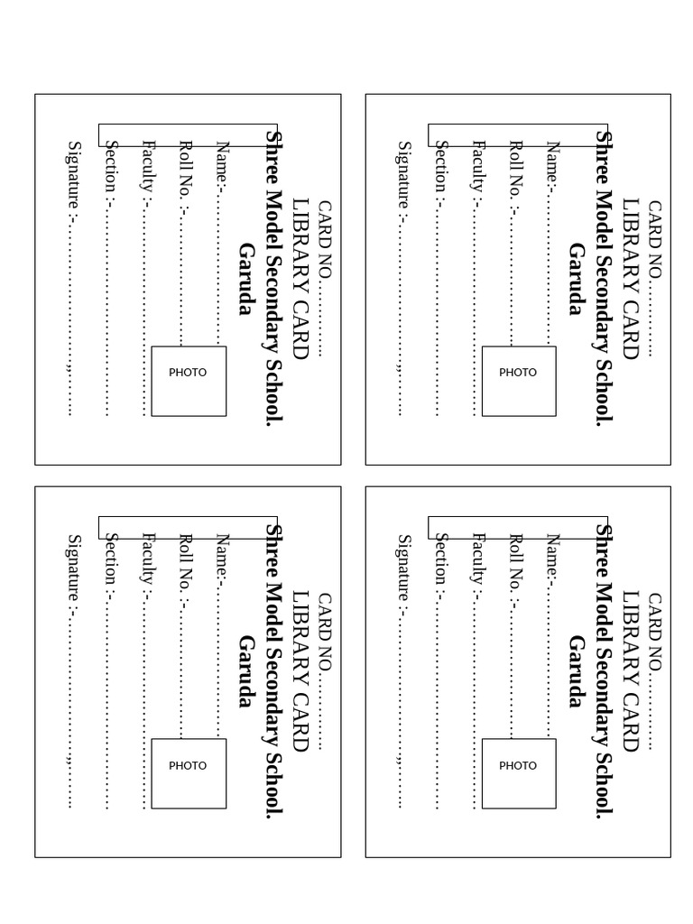 Library Card for Student | PDF