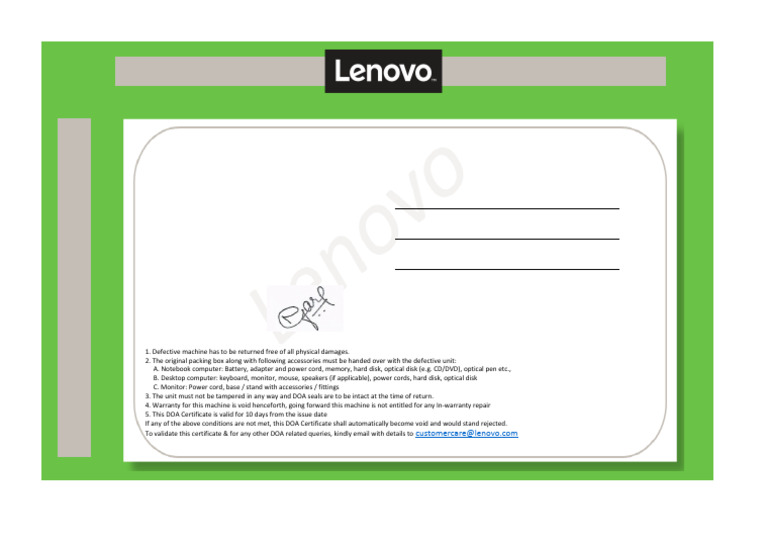 DOA Certificate 220325007 | PDF