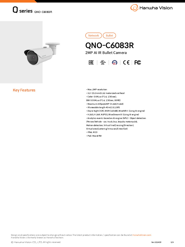 DataSheet QNO-C6083R 20250730 EN 125745 | PDF | Camera Lens | Internet ...