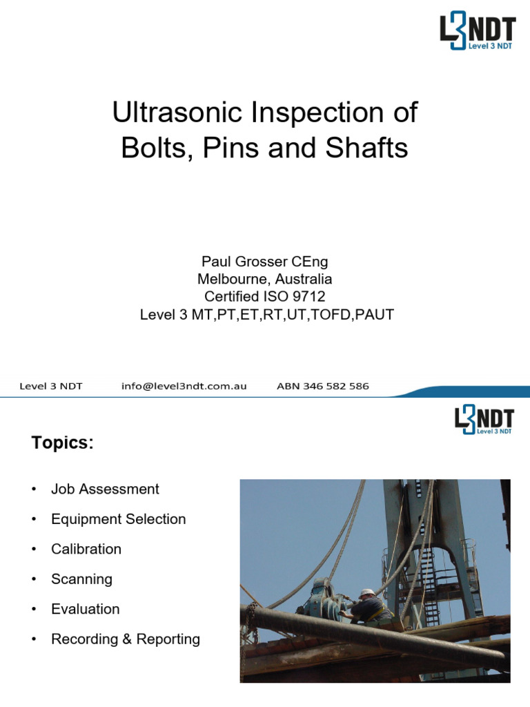 Ultrasonic Testing of Shafts Guide | PDF | Phase (Waves ...