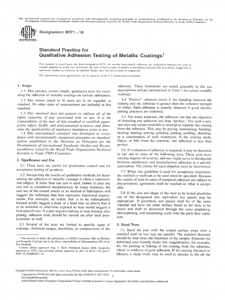 ASTM B571-18 | PDF