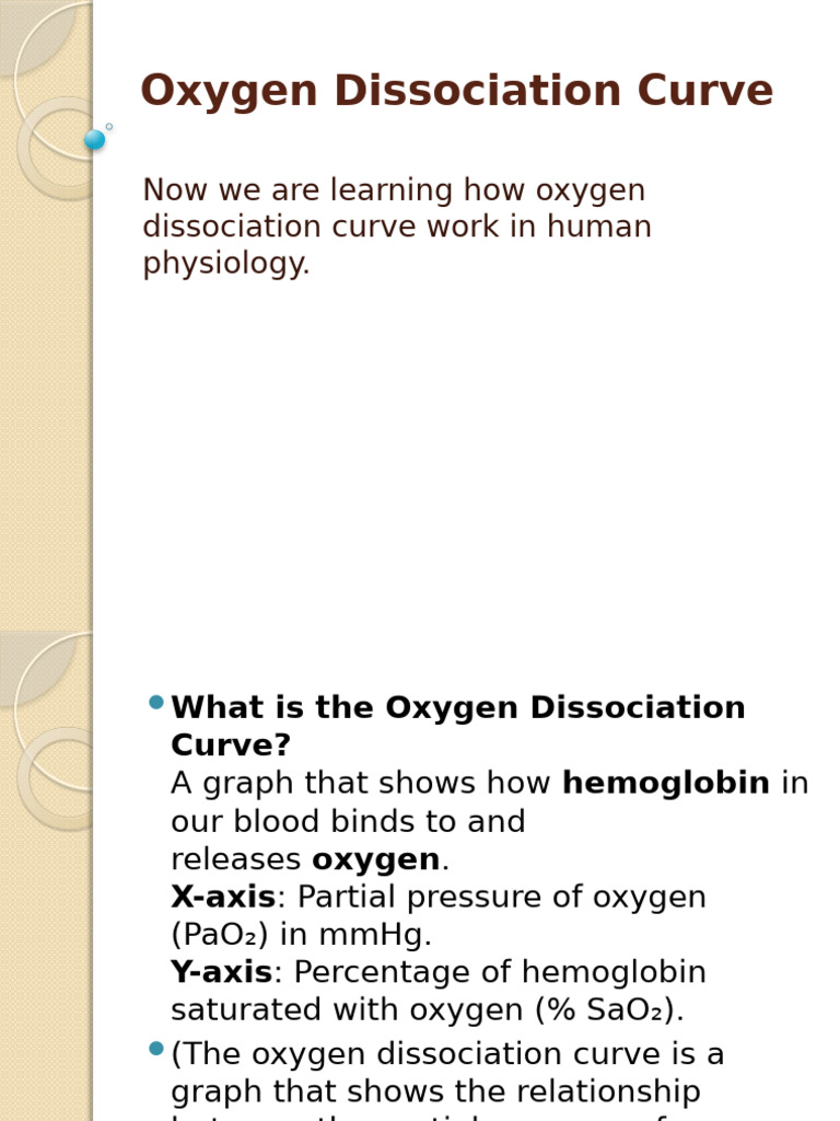 Understanding the Oxygen Dissociation Curve | PDF